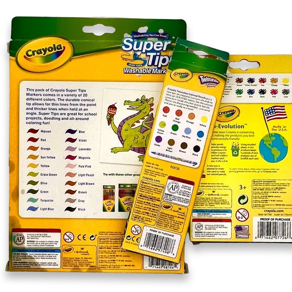 Crayola | Other | Crayons Super Tips Crayola Markers Crayola Twistables ...